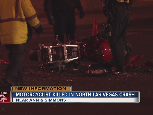 Motorcyclist killed in NLV crash identified