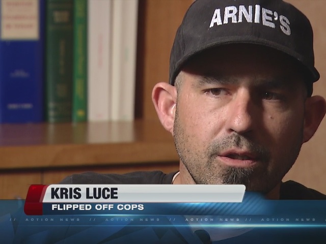 Man who flipped off cop speaks about incident