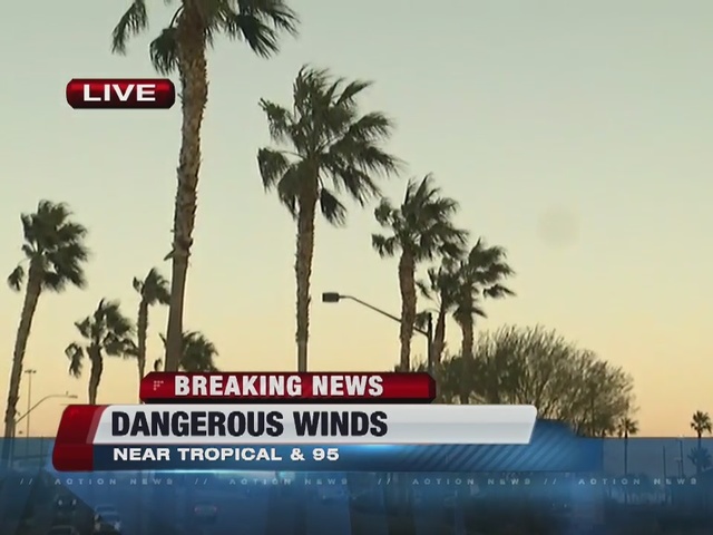Strong winds sweep through Las Vegas