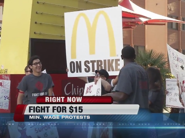Fight for $15 protests happening in Las Vegas