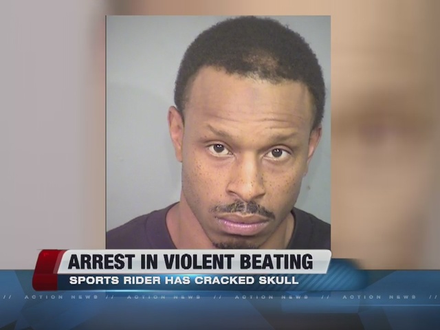 Man arrested in beating of extreme sports rider