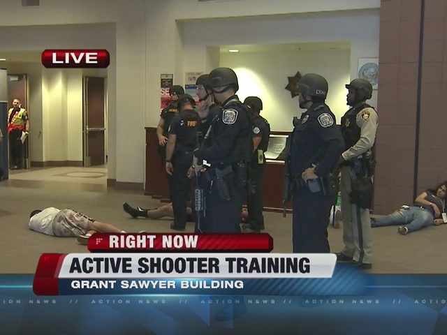 Police participate in active shooting training