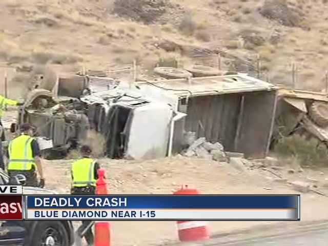 2 people killed in crash on Blue Diamond Road