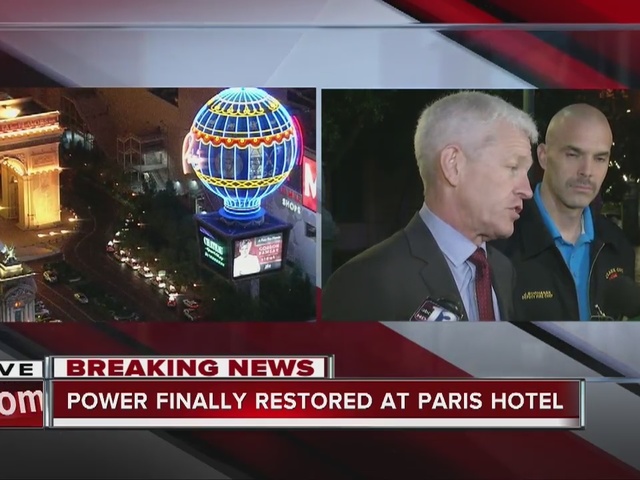 UPDATE: Power fully restored to Paris Las Vegas