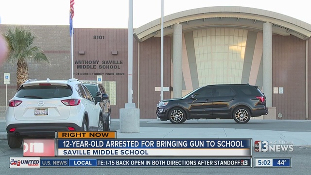 12-year-old brings gun to Saville Middle School on Friday - KTNV.com ...