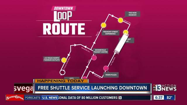 Free shuttle service kicks off in downtown Las Vegas