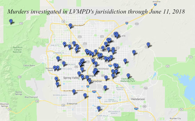 Where are murders occurring in Las Vegas? Murders up for first part of ...